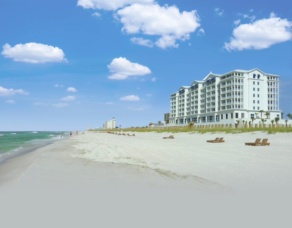 Mville Pcola Beach Hotel Picture from Beach - Margaritaville Blog